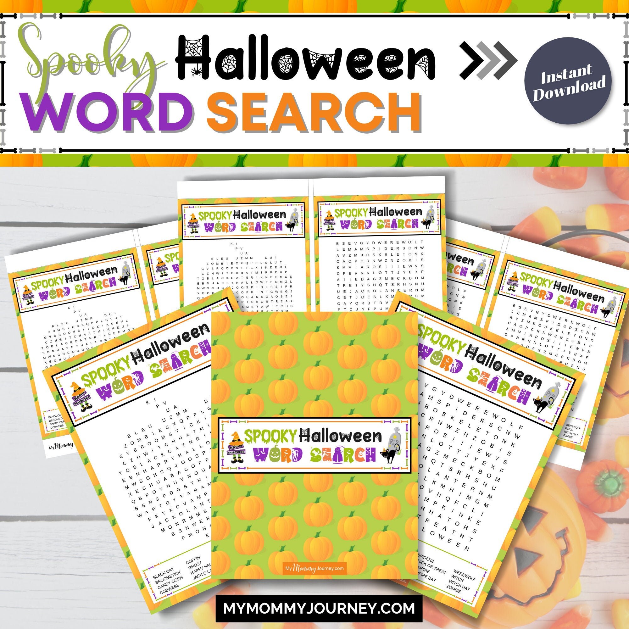 Spooky Halloween Word Search Printable Halloween Activity - Etsy