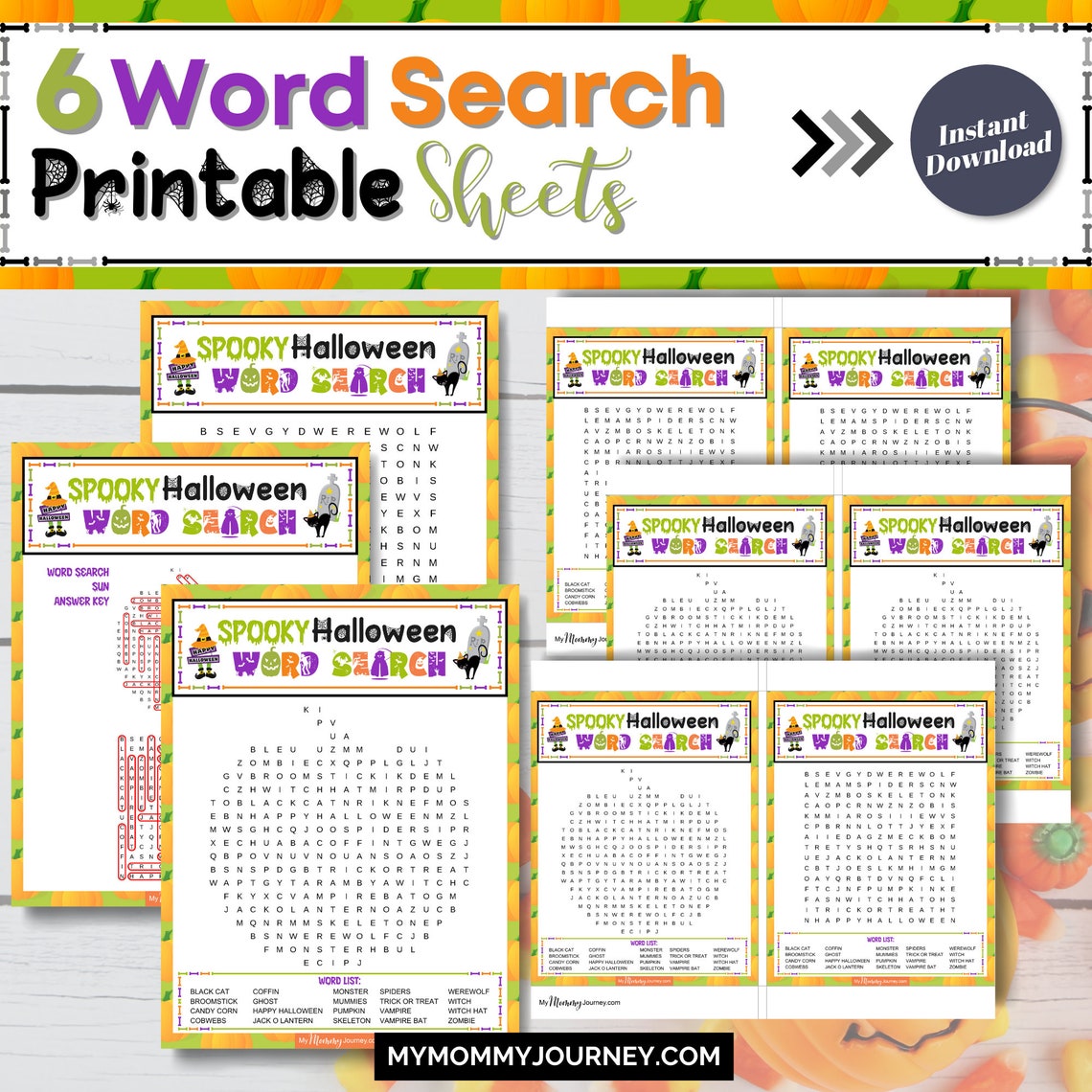 Spooky Halloween Word Search Printable Halloween Activity | Etsy