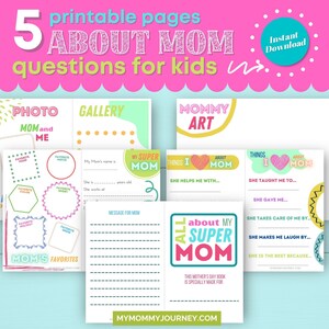All About My Super Mom Booklet, All About Mom Printable Mother's Day ...
