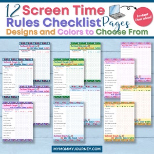 School Days Screen Time Rules for Kids, Screen Time Guidelines, After ...
