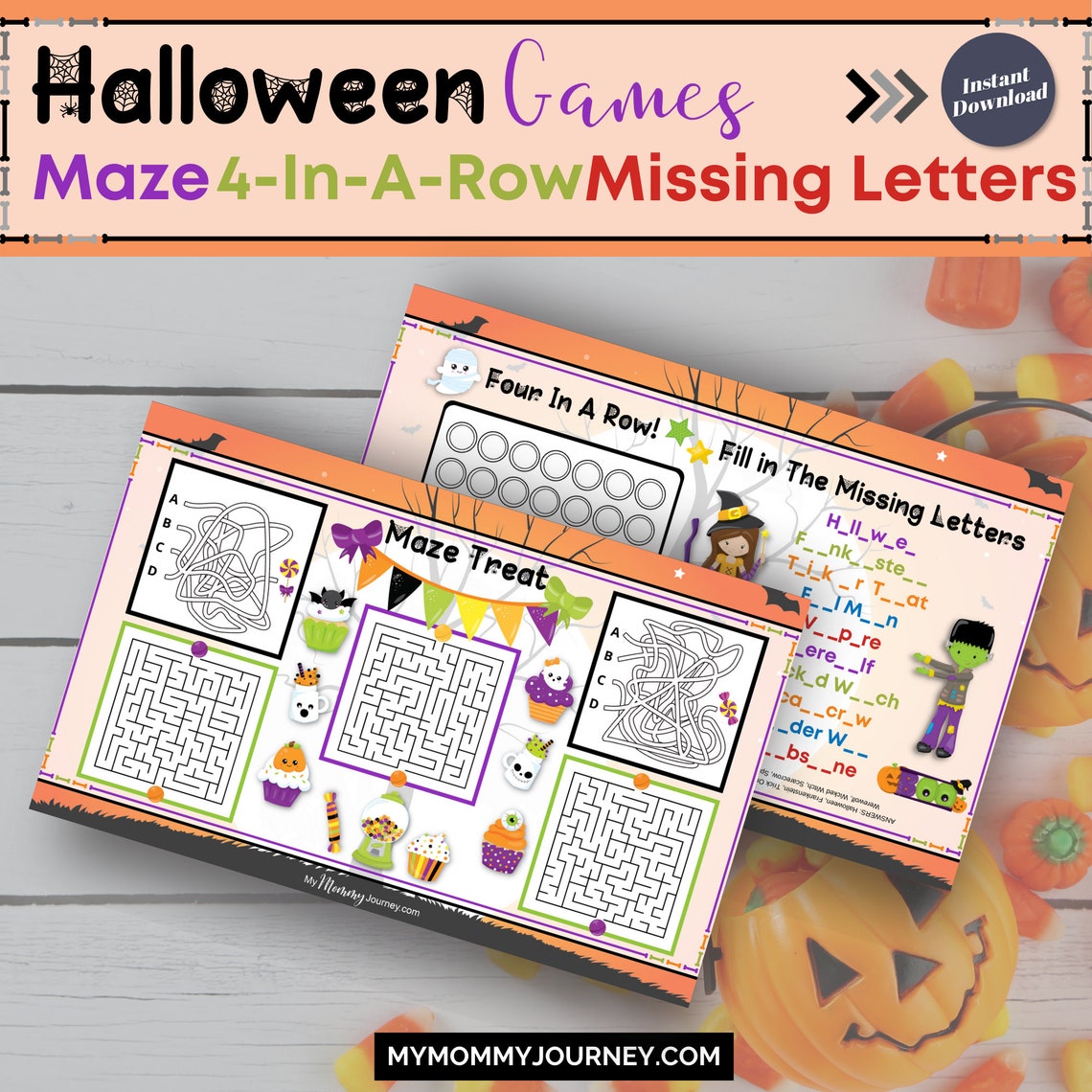 Halloween Activity Placemats Printable Halloween Placemats - Etsy