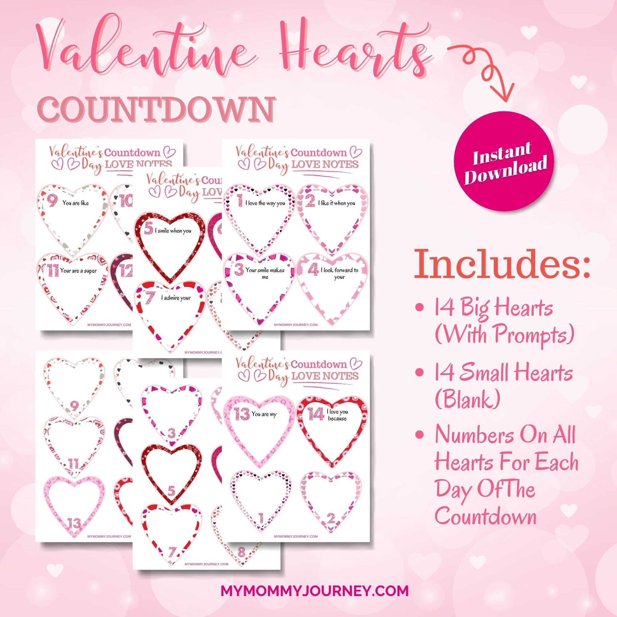 Valentine's Day Countdown Love Notes| 14 Days of Love Notes ...
