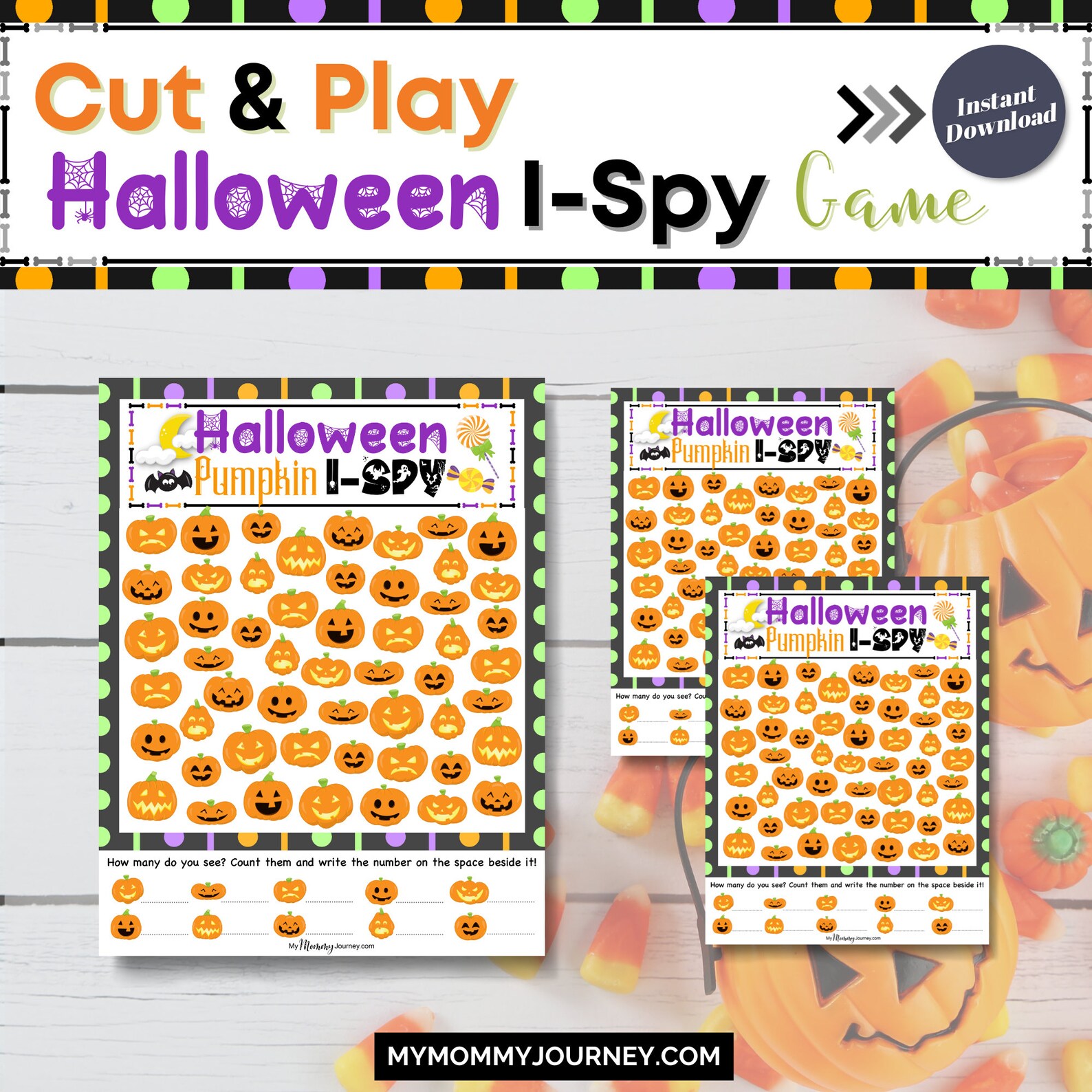 Halloween I Spy Pumpkin Edition, Printable I-spy Halloween Game ...