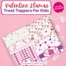 Valentine Treat Bag Toppers for Kids| Printable Valentine Favor Bag ...