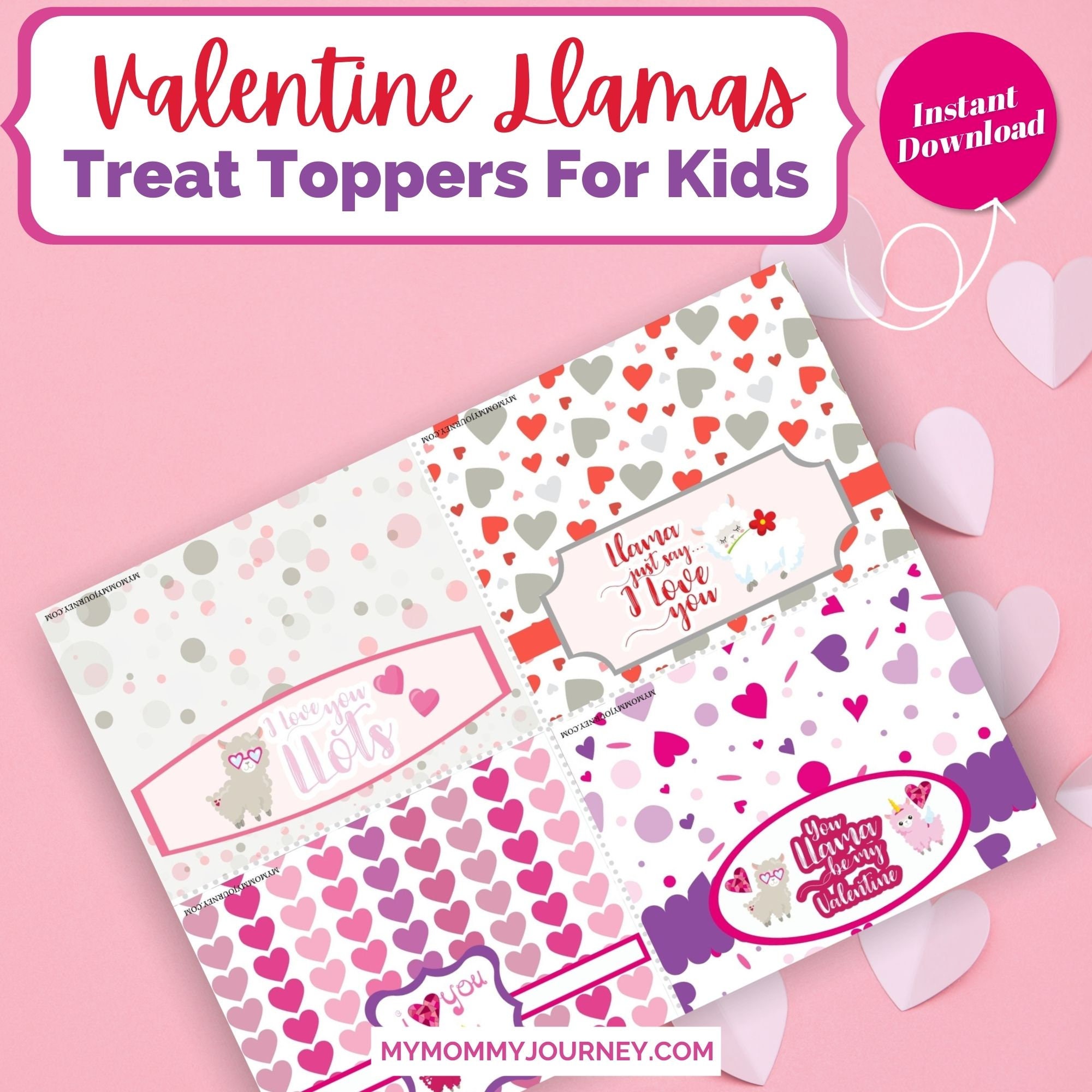 Valentine Treat Bag Toppers for Kids| Printable Valentine Favor Bag ...