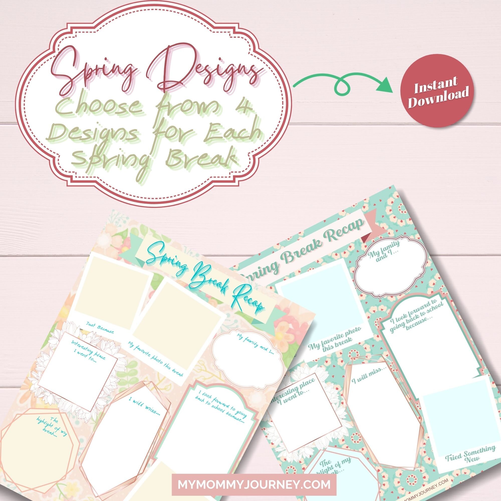 Spring Break Memory keeper, druckbares Journal für Kinder, druckbare ...