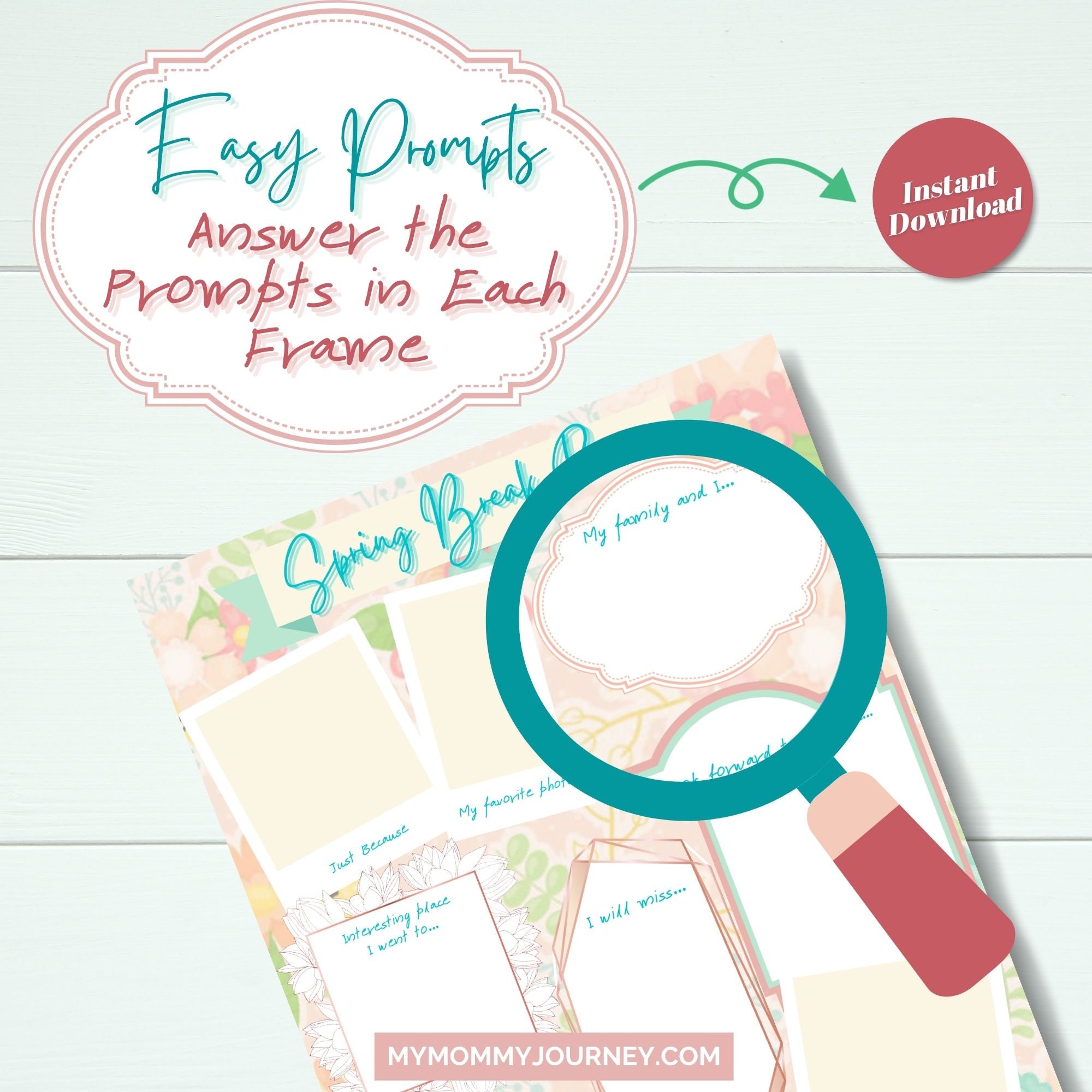 Spring Break Memory Keeper Bundle, Spring Break, Printable Journal for ...