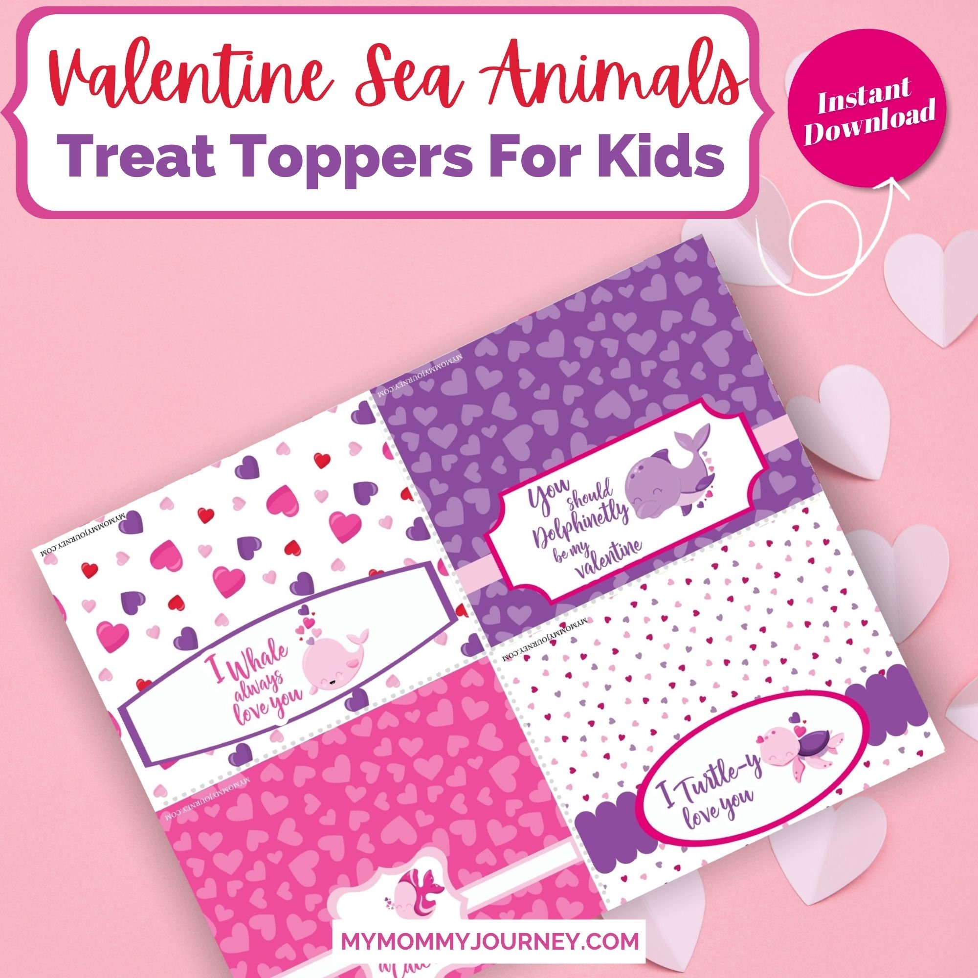Valentine Treat Bag Toppers for Kids| Printable Valentine Favor Bag ...