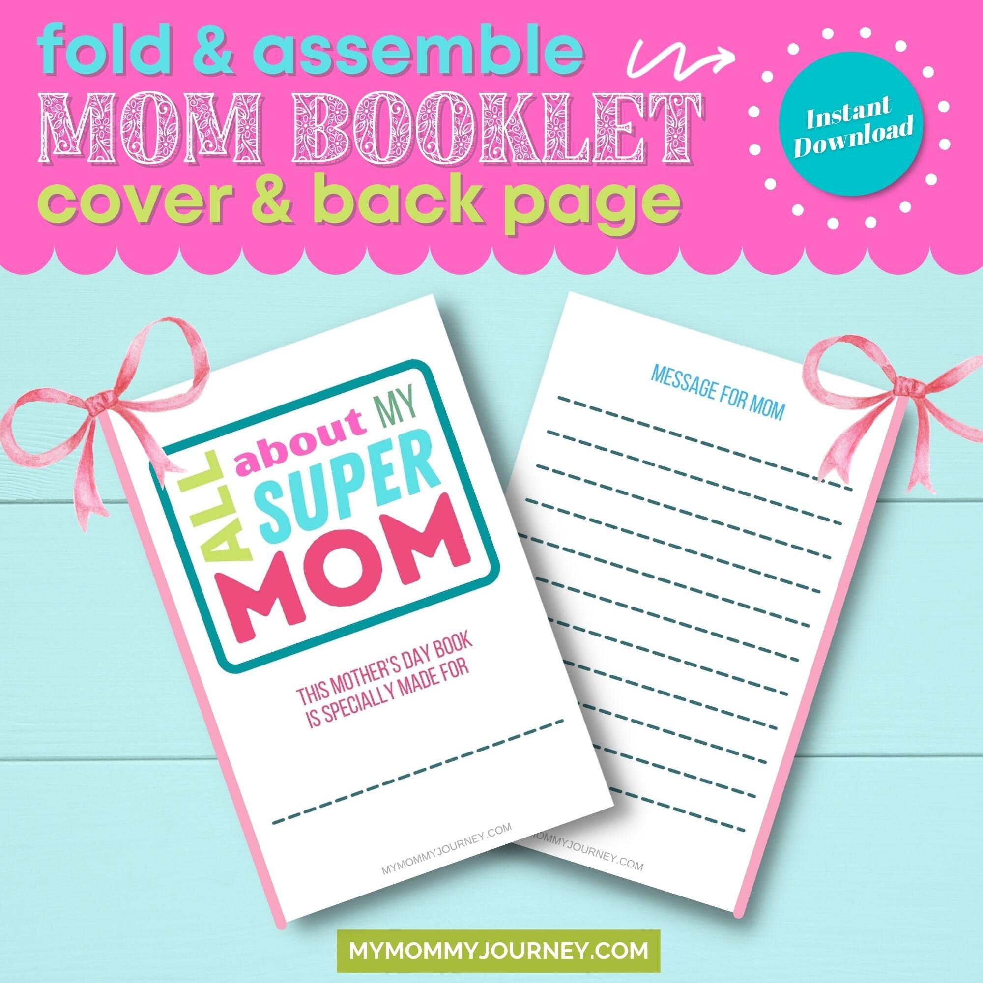 All About My Super Mom Booklet, All About Mom Printable Mother's Day ...
