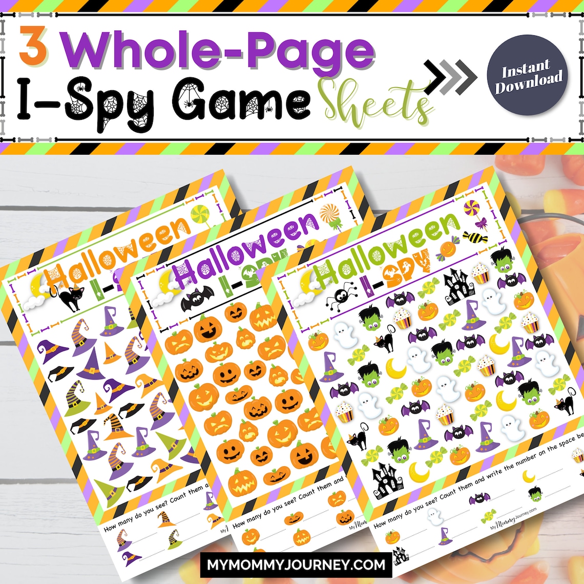 Halloween I Spy Printable Pack, Printable I-spy Halloween Game ...