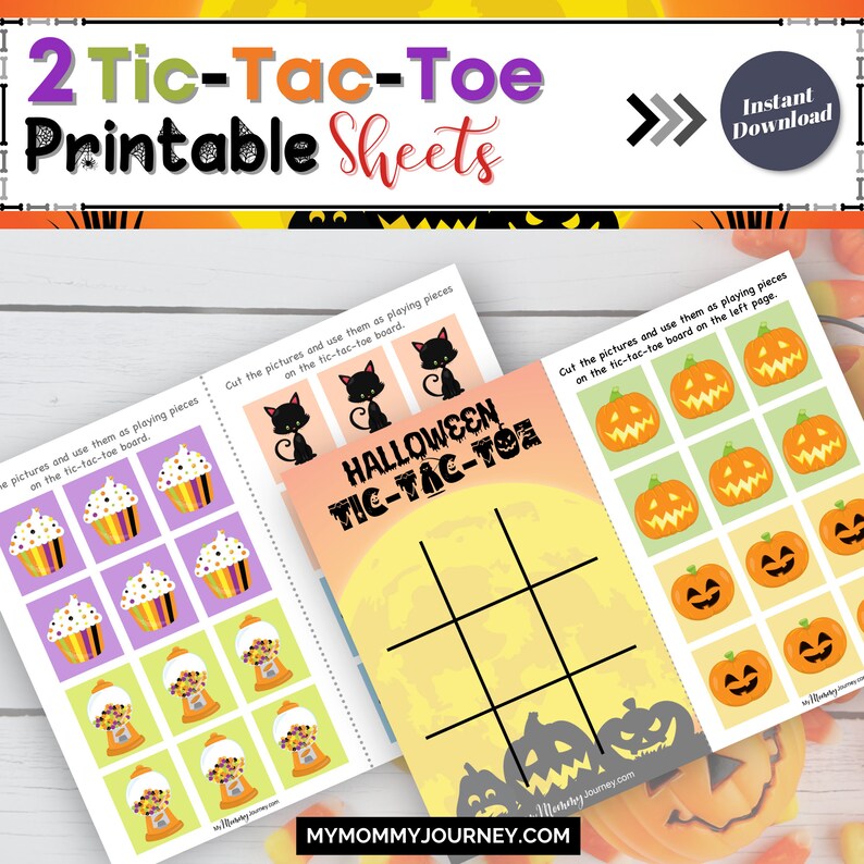 Spooky Halloween Tic Tac Toe Printable Halloween Tic-tac-toe - Etsy
