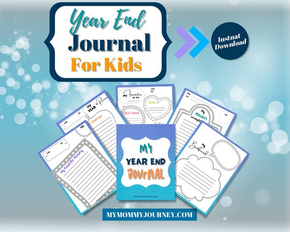 Year End Journal for Kids Yearly Review Journal Activity | Etsy