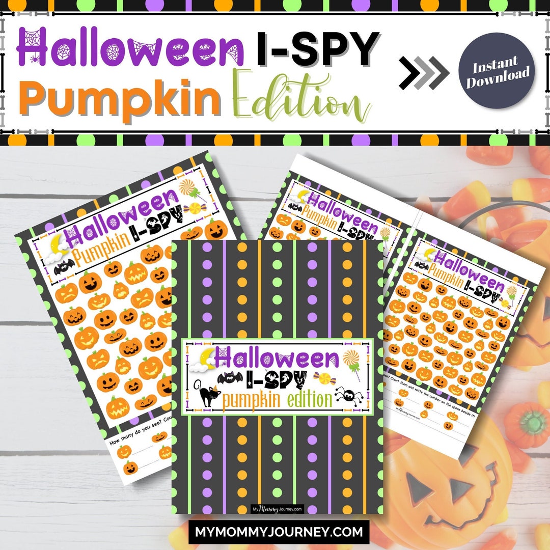 Halloween I Spy Pumpkin Edition, Printable I-spy Halloween Game ...