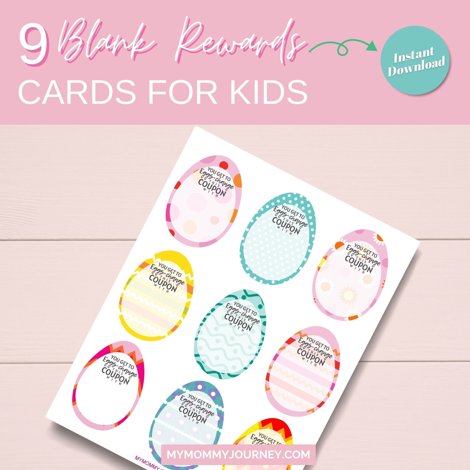 Printable Easter Egg Coupons for Kids, Kids Easter Basket Stuffer ...