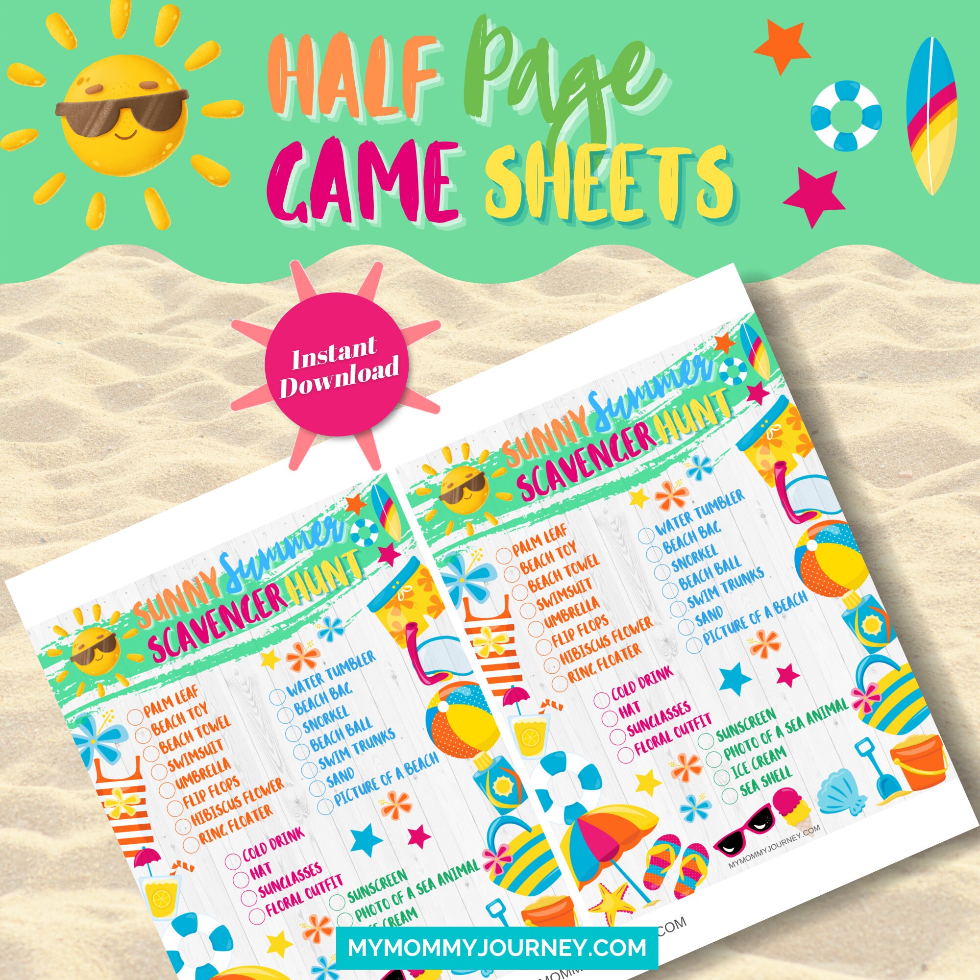 Sunny Summer Scavenger Hunt Summer Treasure Hunt Game Summer - Etsy