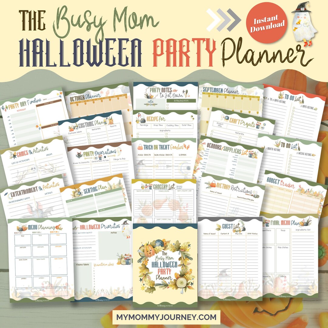 The Busy Mom Halloween Party Planner, Halloween Planner Printable ...
