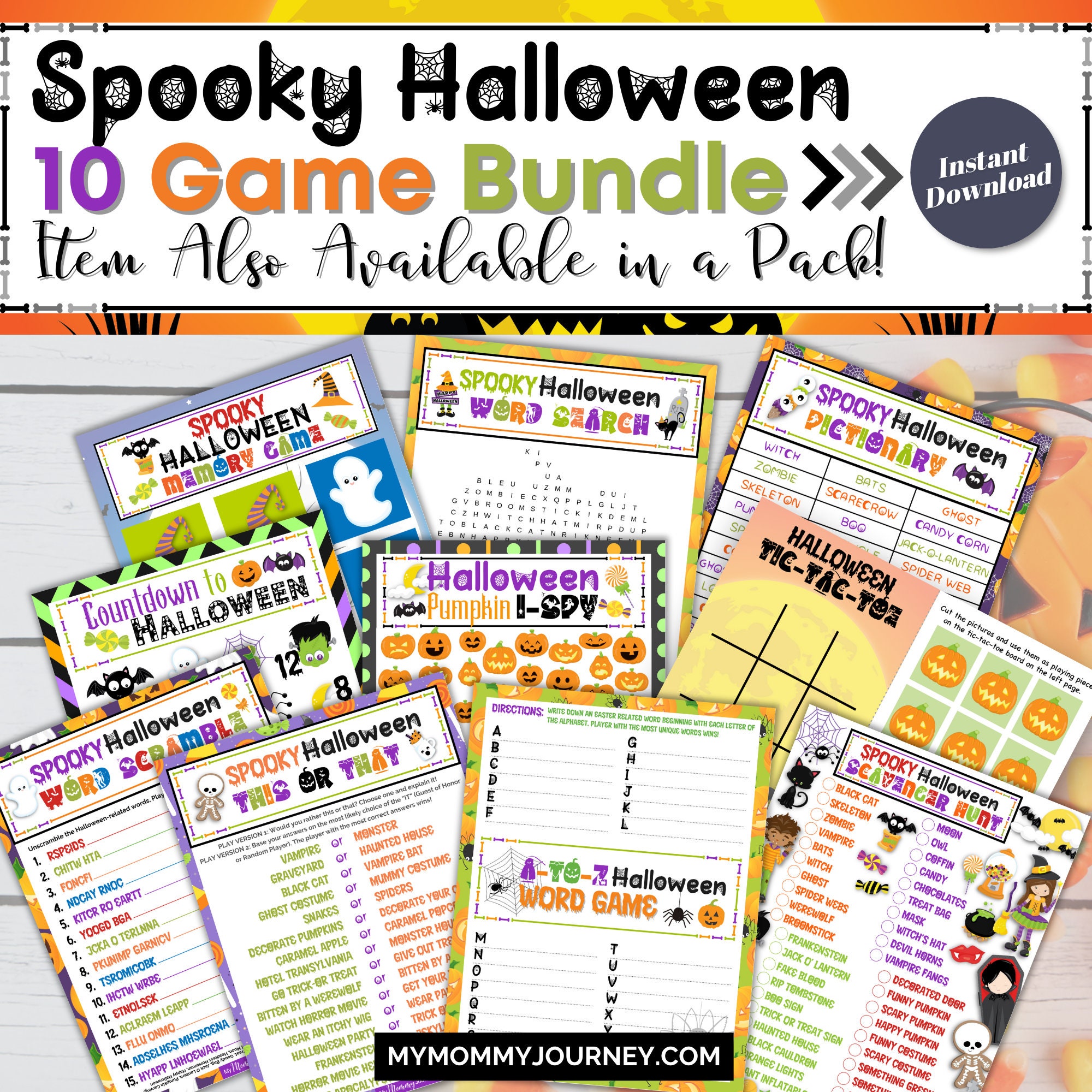 Spooky Halloween Tic Tac Toe, Printable Halloween Tic-tac-toe Game ...