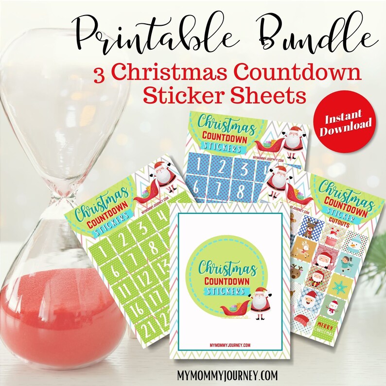 Christmas Countdown Printable Bundle, Printable Countdown, Christmas ...