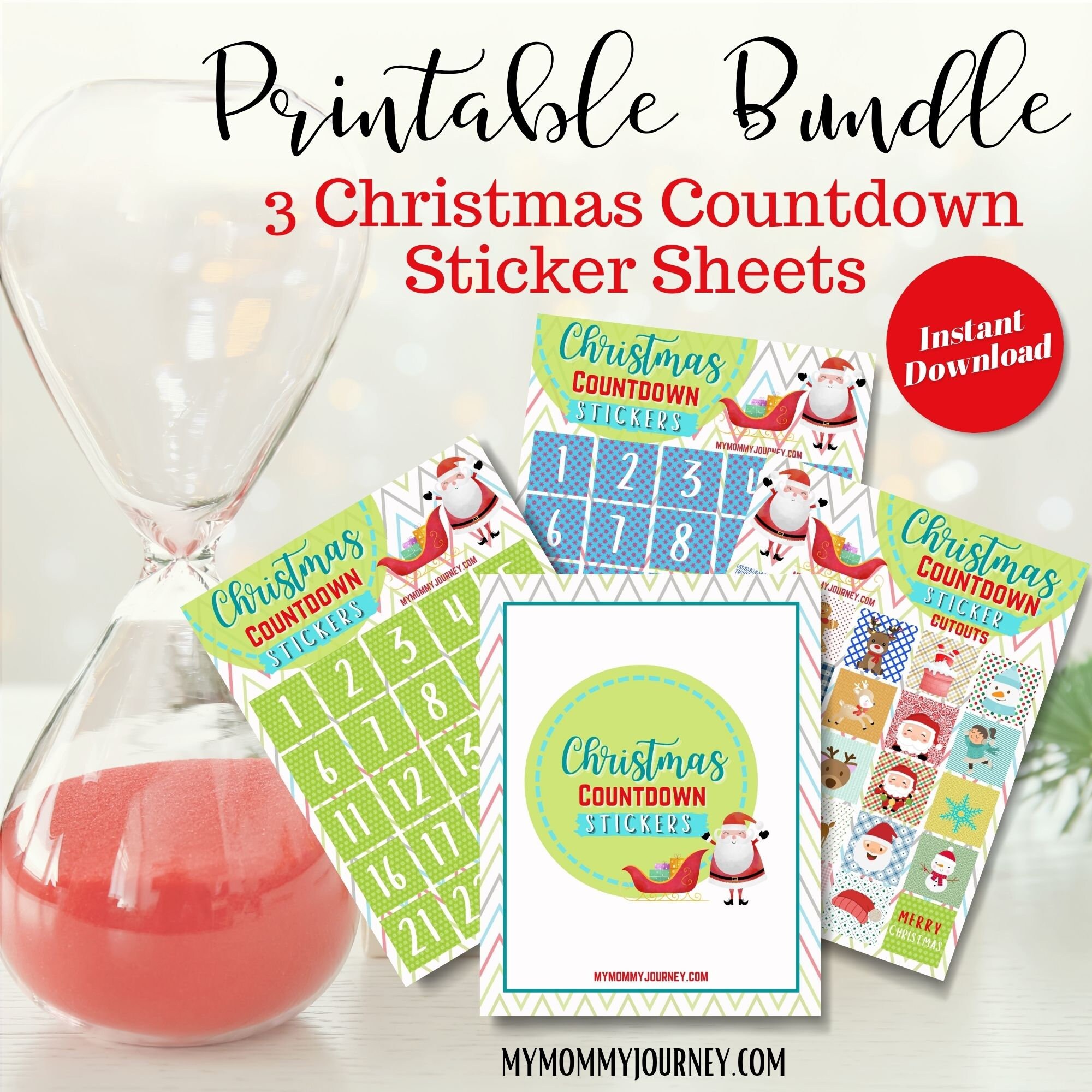 Christmas Countdown Printable Bundle, Printable Countdown, Christmas ...