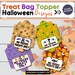 Halloween Treat Bag Toppers, Printable Candy Favor Bag Tag, Halloween ...
