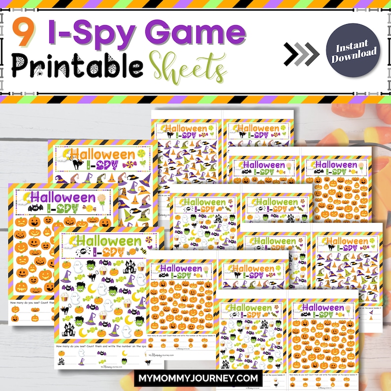 Halloween I Spy Printable Pack, Printable I-spy Halloween Game ...