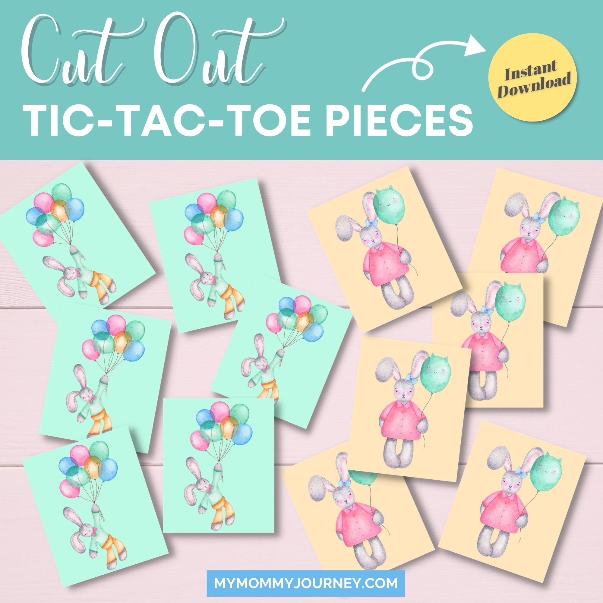 Easter Tic Tac Toe Game, Easter Printable, Tic Tac Toe Game, Easter ...