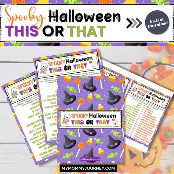 Halloween This or That Game Printable Halloween Would You - Etsy