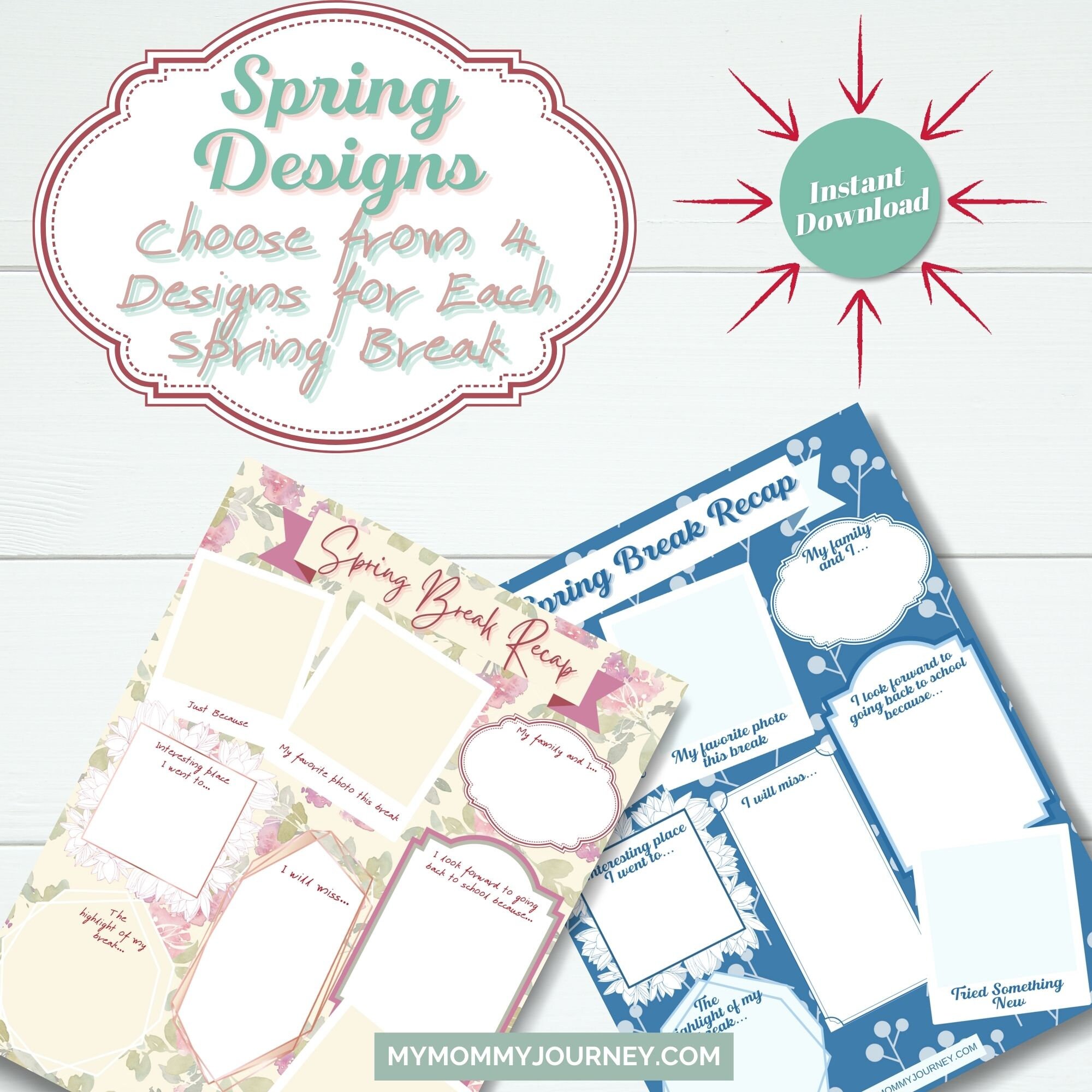 Spring Break Memory Keeper Spring Break Printable Journal for - Etsy UK