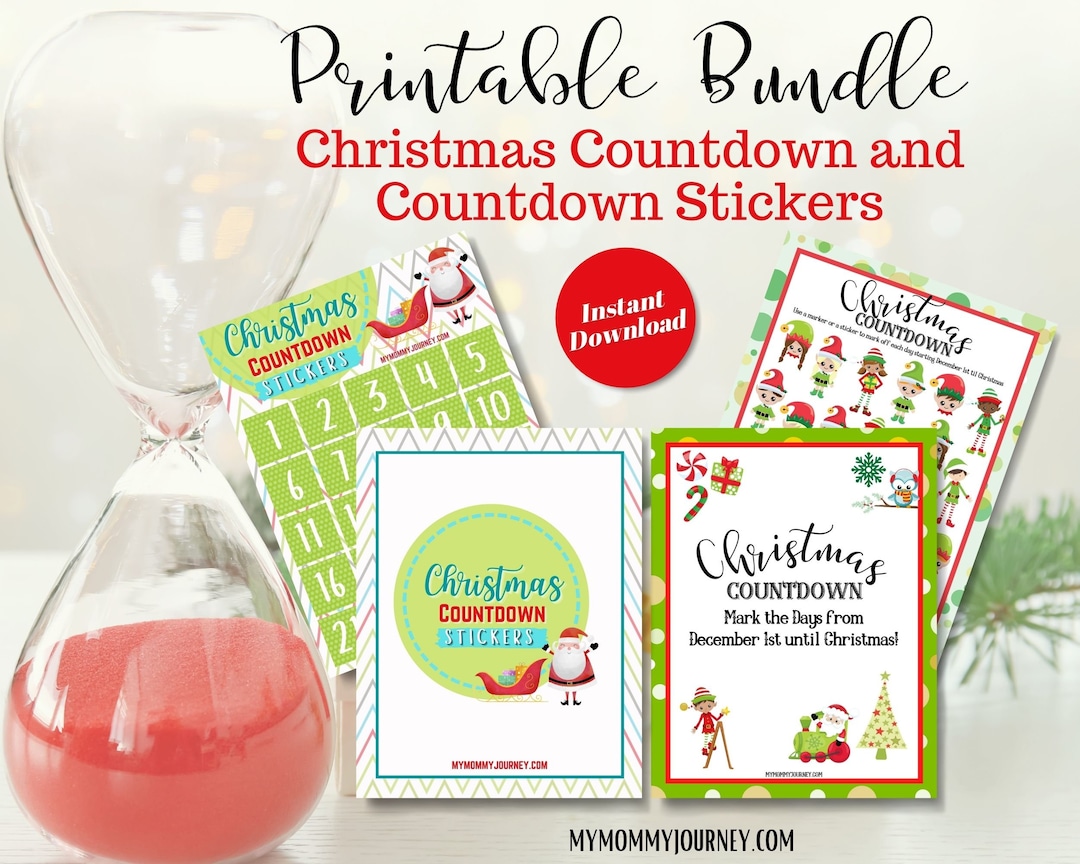 Christmas Countdown Printable Bundle, Printable Countdown, Christmas ...