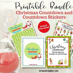Christmas Countdown Printable Bundle, Printable Countdown, Christmas ...