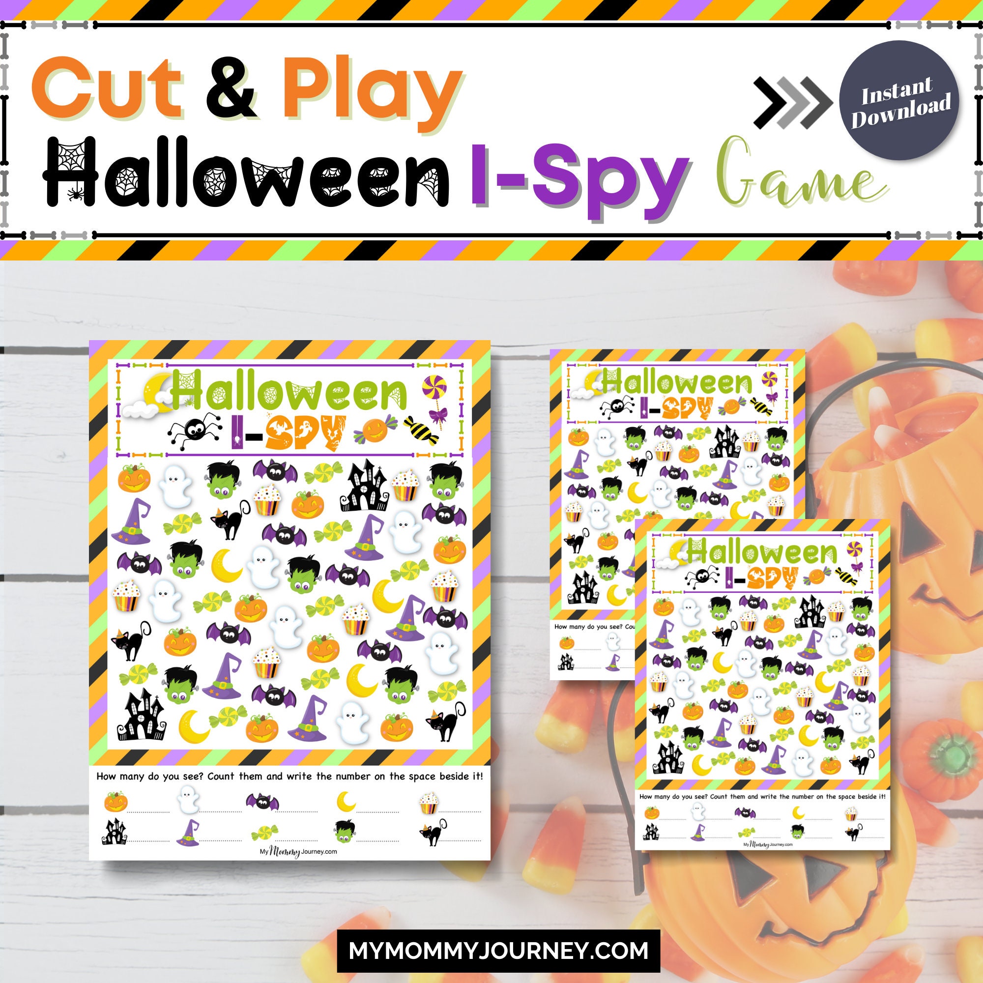 Halloween I Spy Printable Pack, Printable I-spy Halloween Game ...
