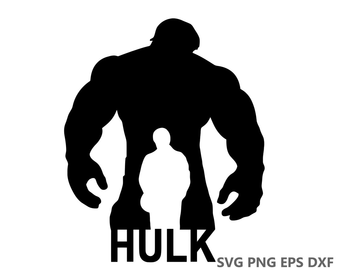 Hulk Silhouette SVG Cutting Files eps dxf png Cricut | Etsy