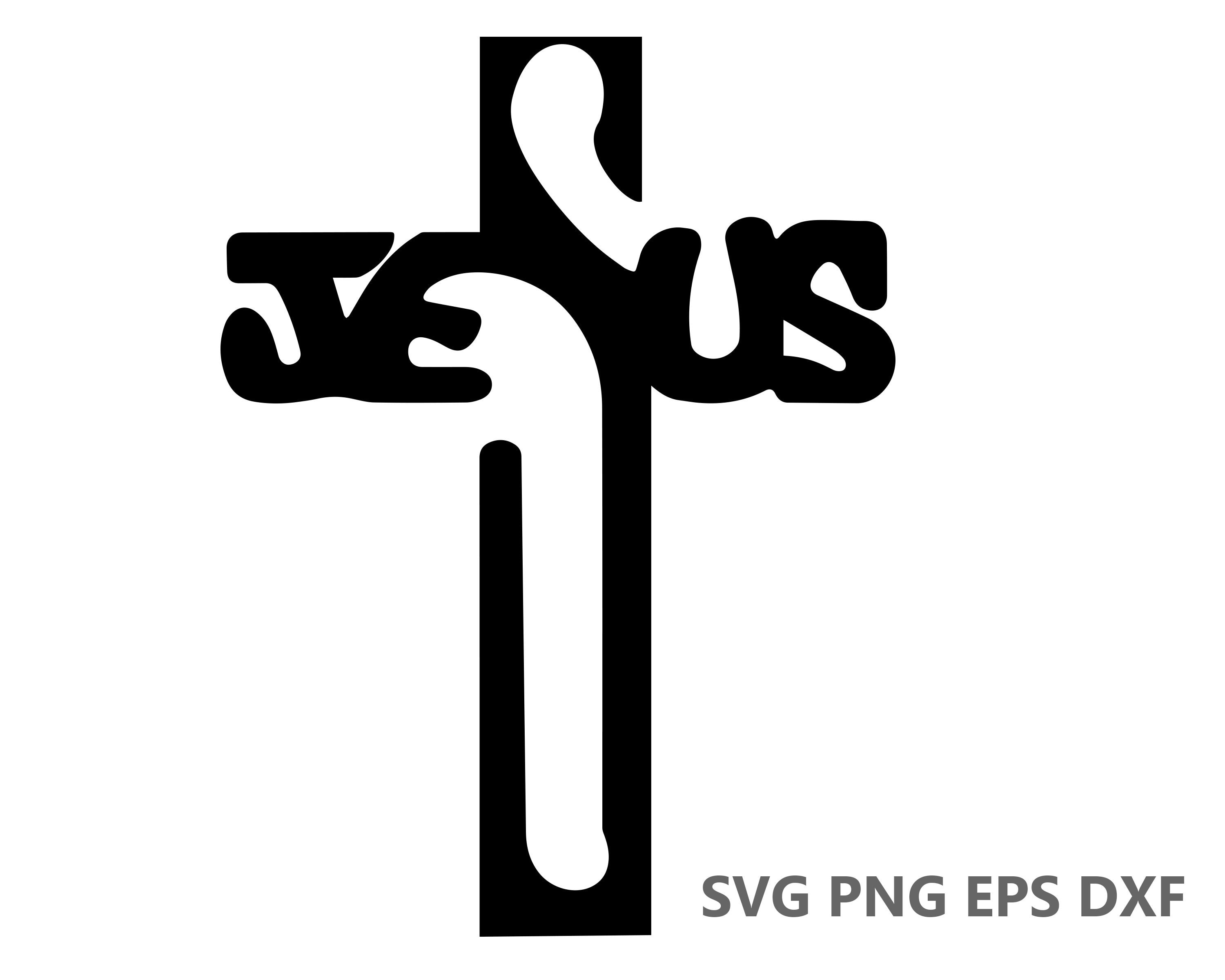 Jesus Cross SVG Cutting Files eps dxf png Cricut Silhouette | Etsy