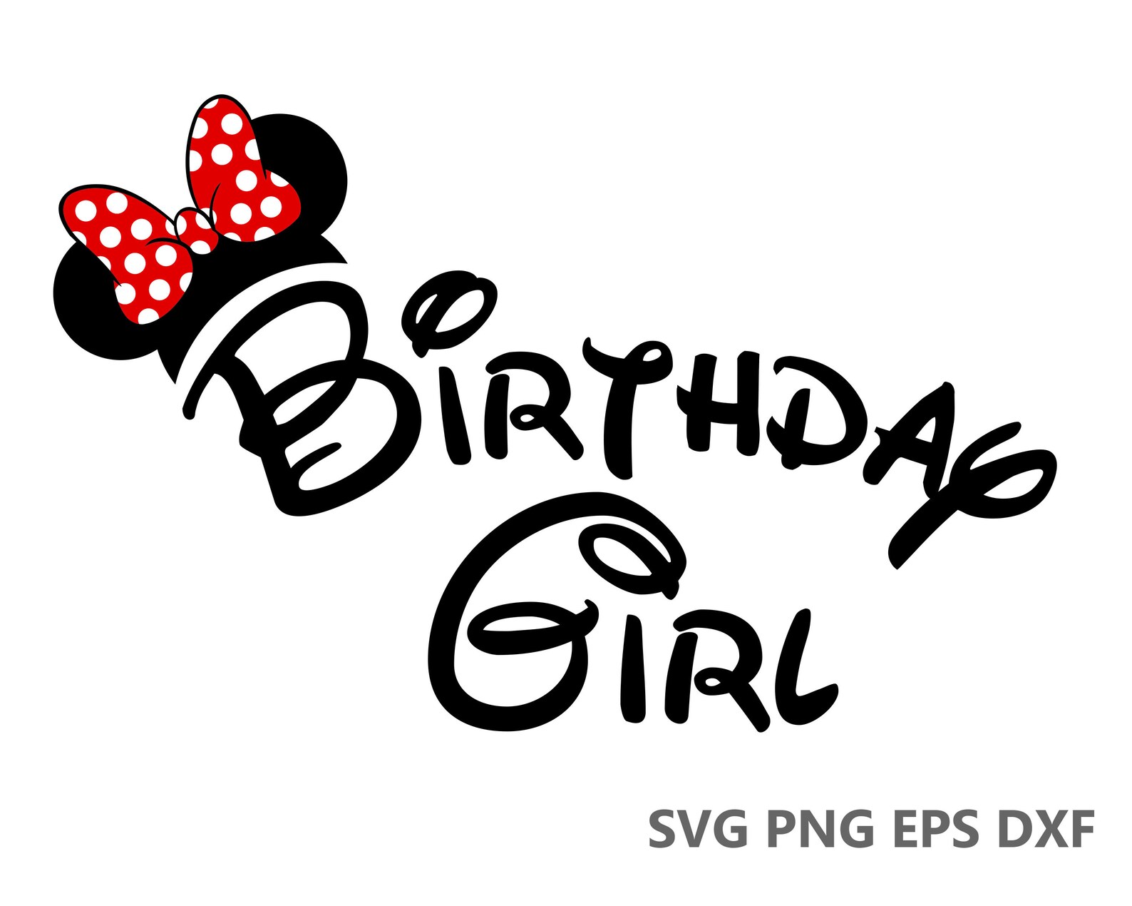 Disney Birthday Girl SVG Cutting Files eps dxf png Cricut | Etsy
