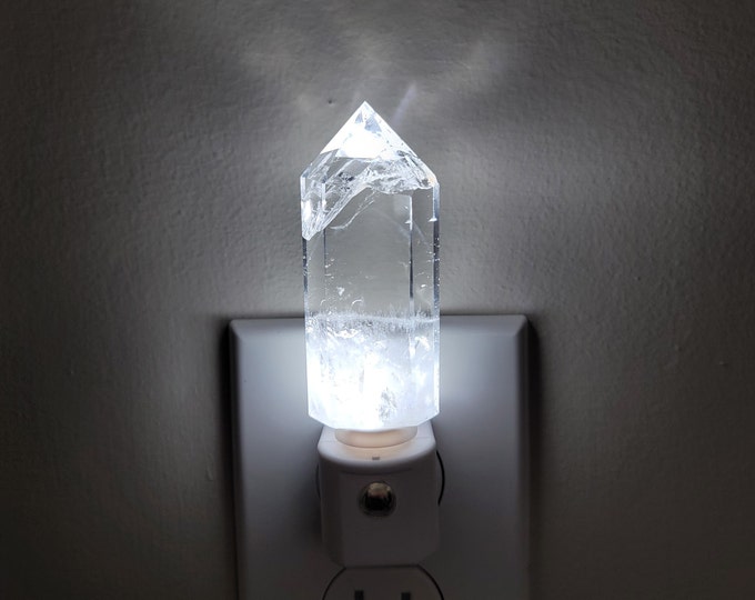 Aqua Aura Quartz Crystal LED Gemstone Sensor Night Light Crystals ...