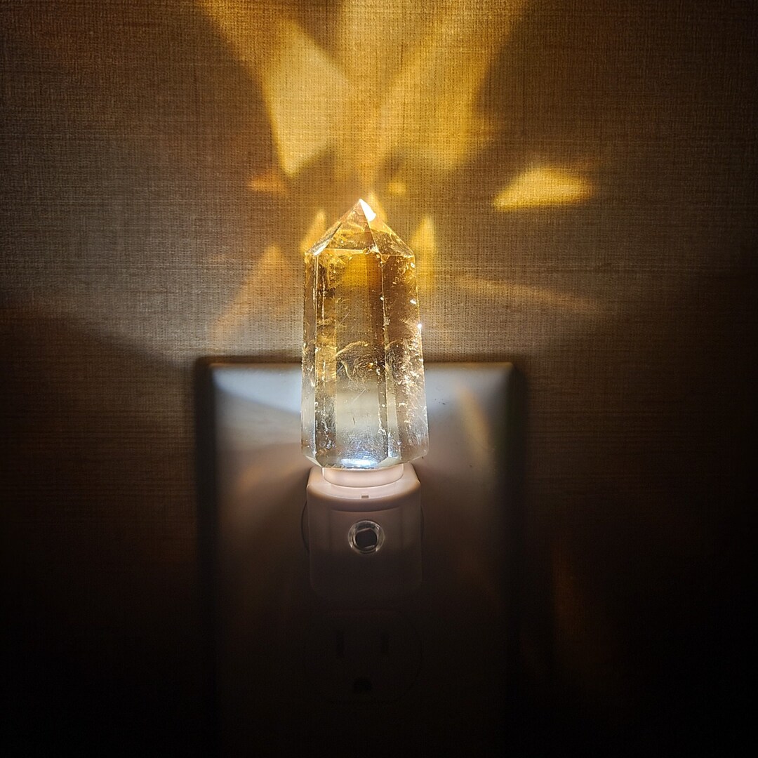Smoky Quartz Crystal Tower LED Night Light With Light Sensor - Etsy