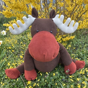Chocolate Moose PDF Sewing Pattern 21" Plush Stuffed Animal Weighted - Etsy