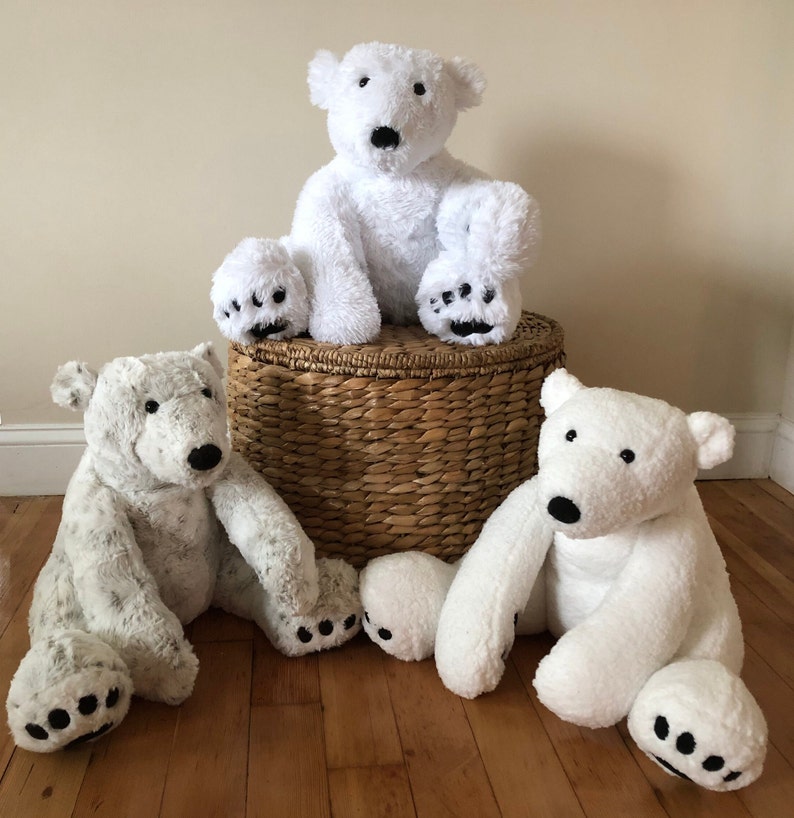 Sherbet Polar Bear PDF Sewing Pattern 30 Long Stuffed - Etsy