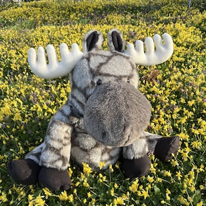 Chocolate Moose PDF Sewing Pattern 21" Plush Stuffed Animal Weighted - Etsy