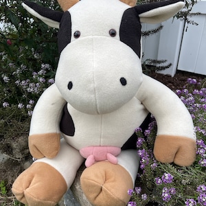 Mootilda Cow PDF Sewing Pattern 19" Plush Stuffed Animal Weighted ...