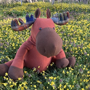 Chocolate Moose PDF Sewing Pattern 21" Plush Stuffed Animal Weighted - Etsy