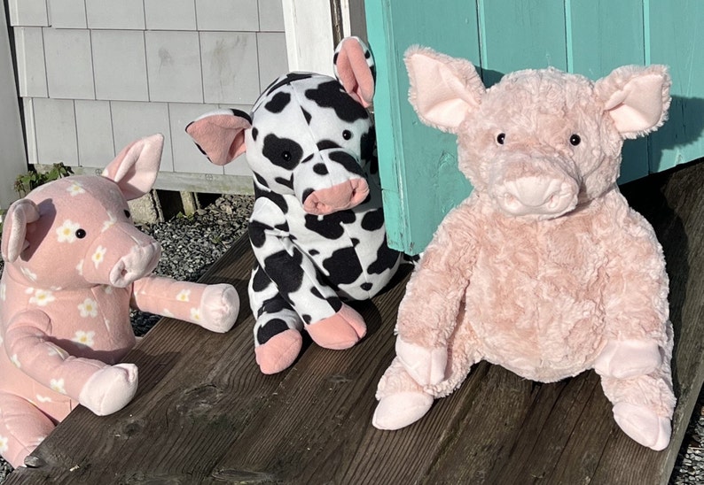 Hamilton Pig PDF Sewing Pattern 18" Plush Stuffed Animal Weighted ...