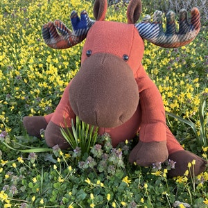 Chocolate Moose PDF Sewing Pattern 21" Plush Stuffed Animal Weighted - Etsy