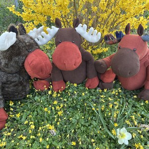 Chocolate Moose PDF Sewing Pattern 21" Plush Stuffed Animal Weighted - Etsy