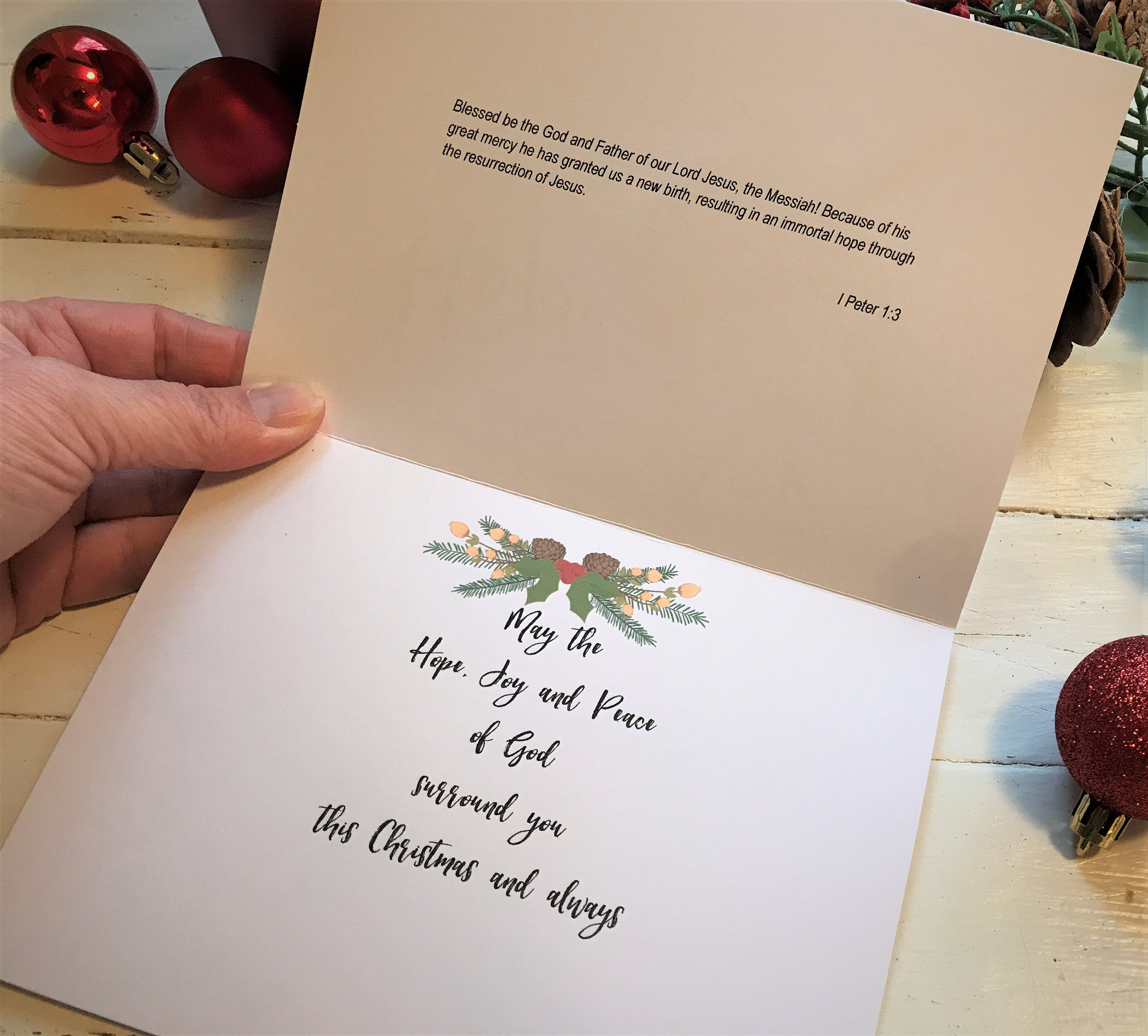 Printable Christmas Card With Matching Envelope 5x7 A7 or | Etsy