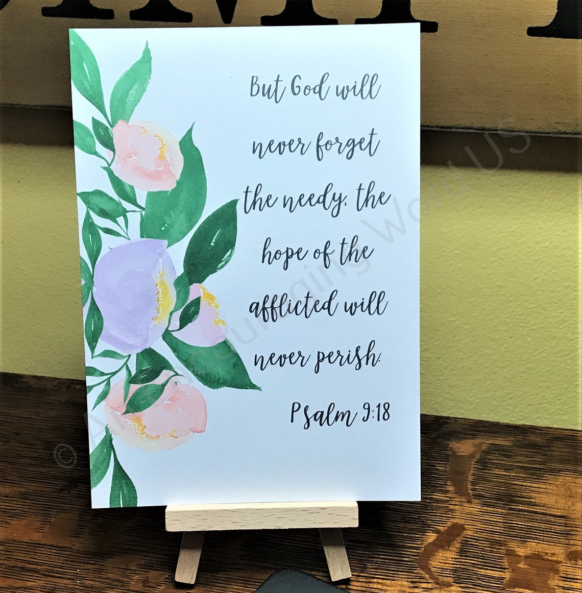 Psalm 9:18 Printable Digital Artwork Bible Verse Scripture | Etsy