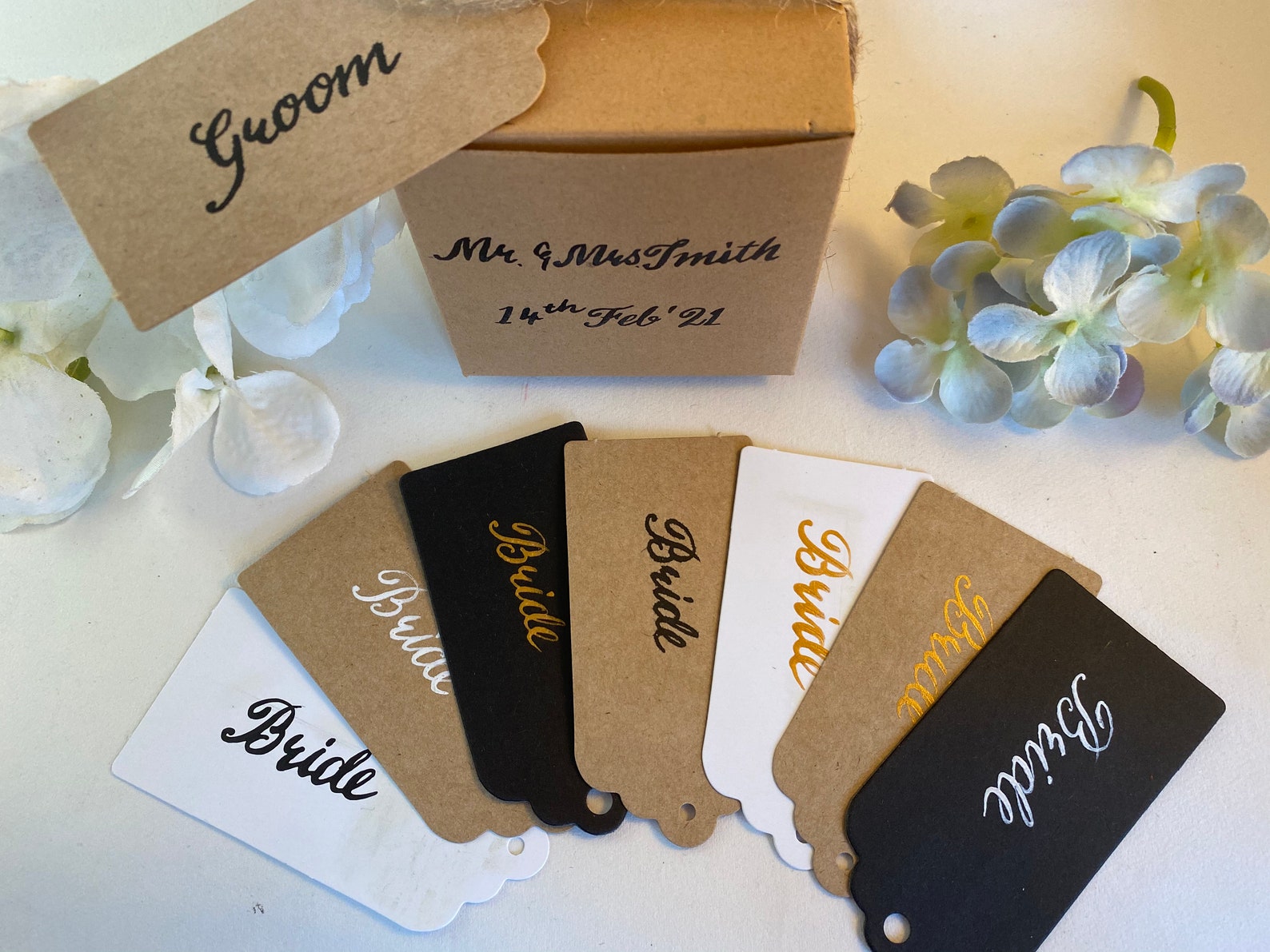 Hand Written Customised Wedding Favour Box/ Hand Made Favour - Etsy UK