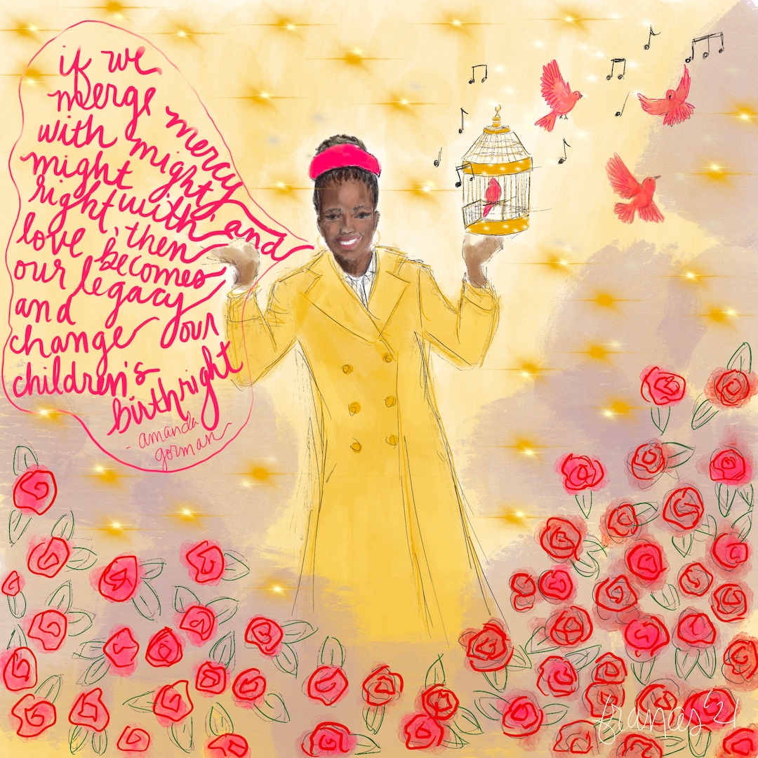 Amanda Gorman Portrait 2 - Etsy