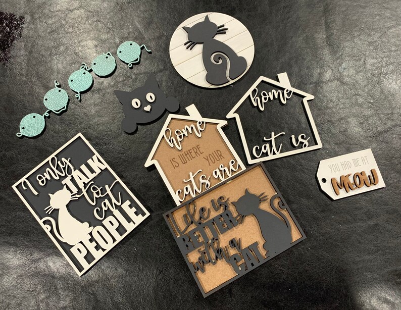 Cat Tiered Tray Decor - Etsy