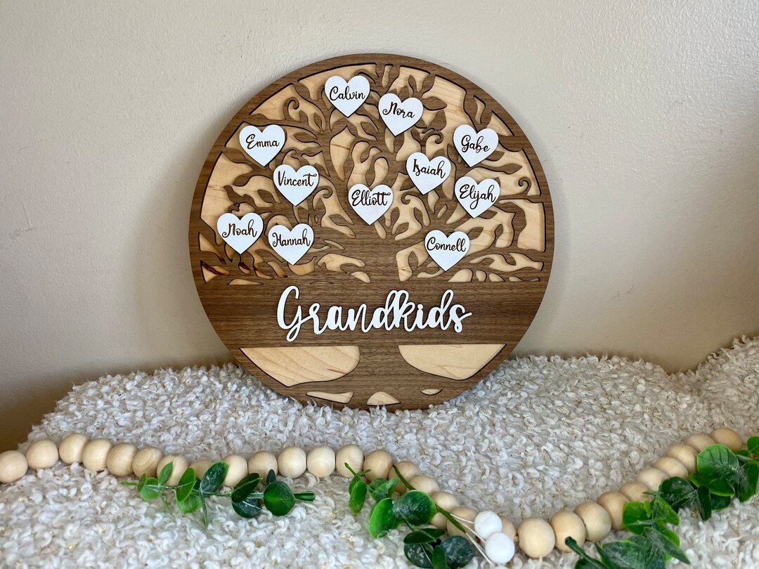 Family/grandkids Tree - Etsy